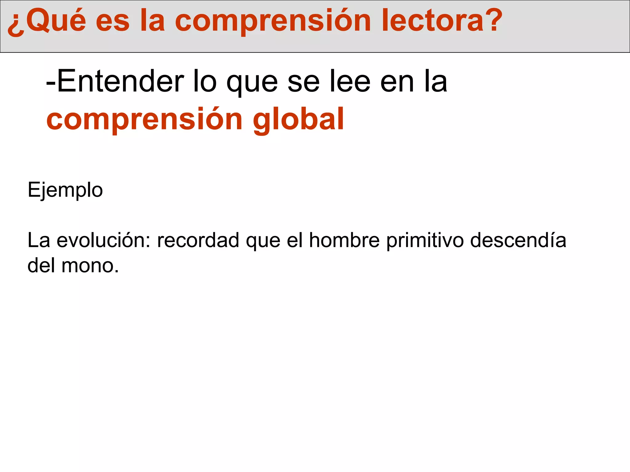 Que Es Comprension Lectora 2017 Ppt