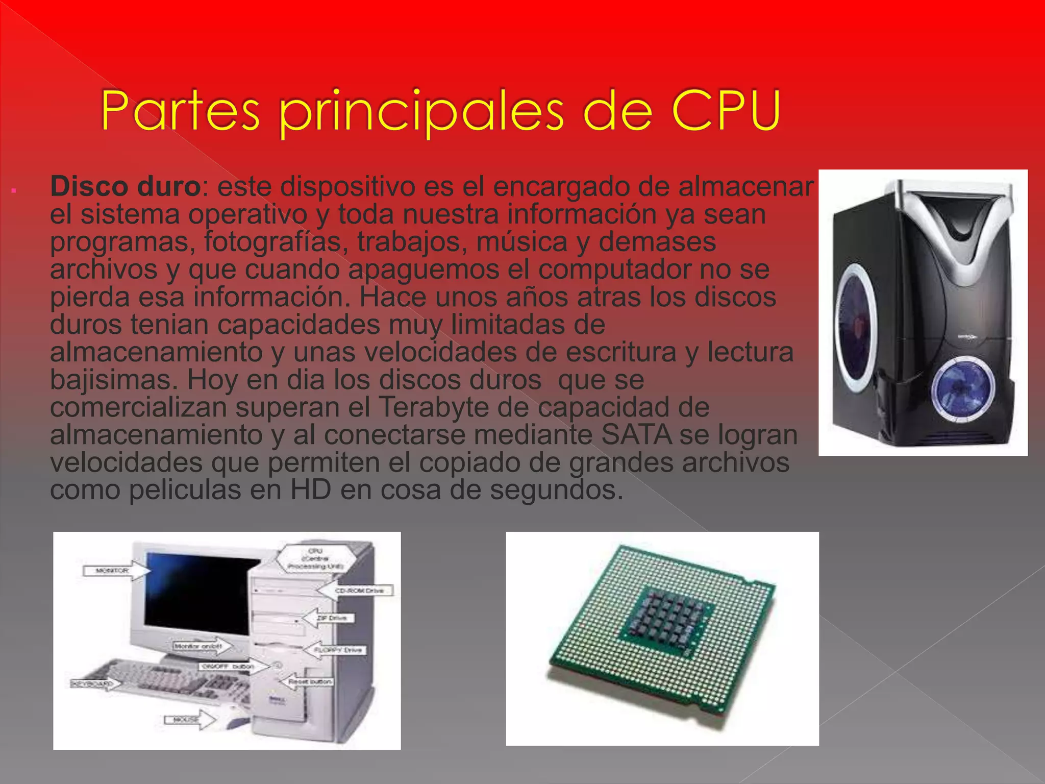 EL CPU Y SUS PARTES | PPTX