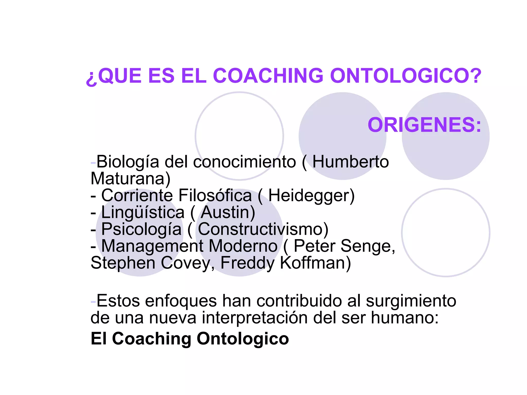El coaching ontologico_IAFJSR | PPT
