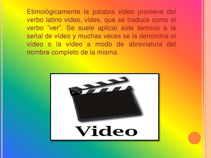 Que es el video y tipos de video
