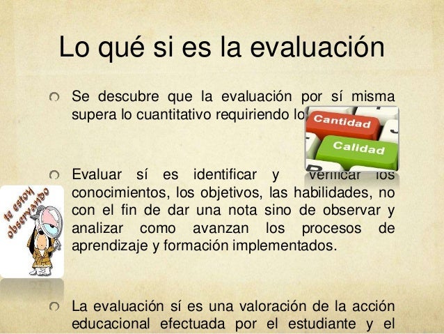 Que es evaluar