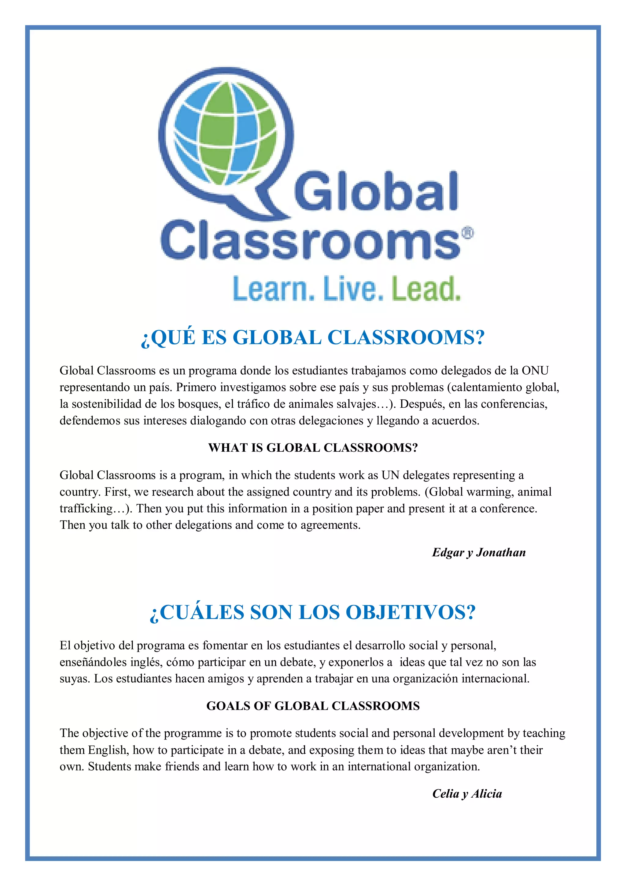 Que es global classrooms | PDF