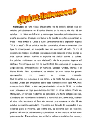 Que es halloween | PDF