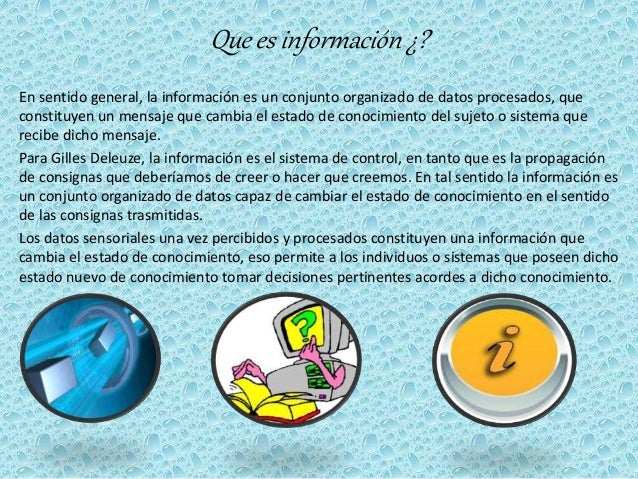 Que es información