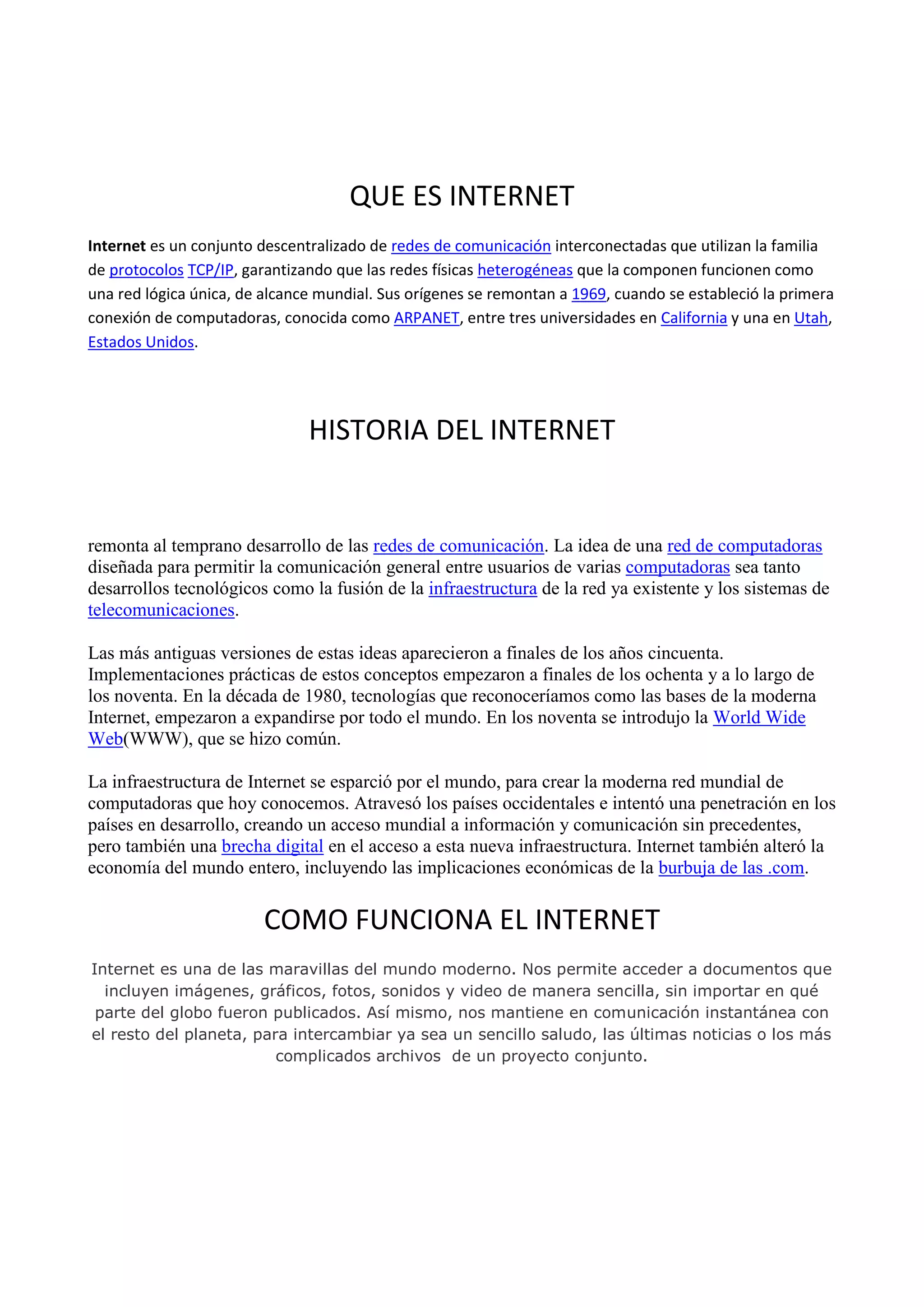 Que es internet | PDF