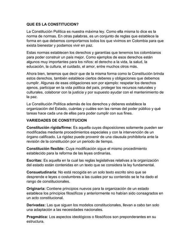 Que es la constitucion