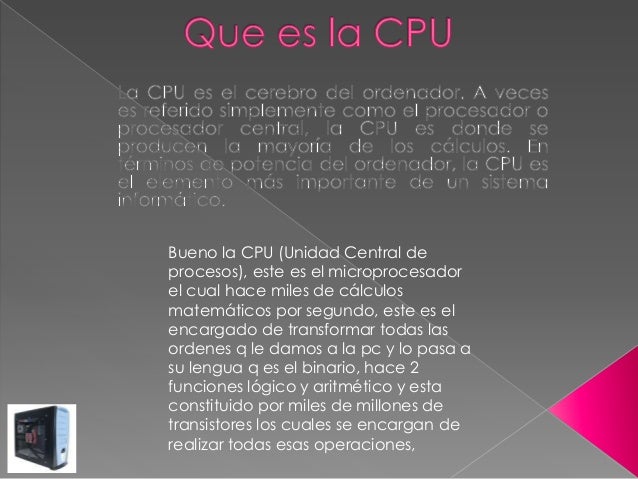 Que es cpu - Imagui