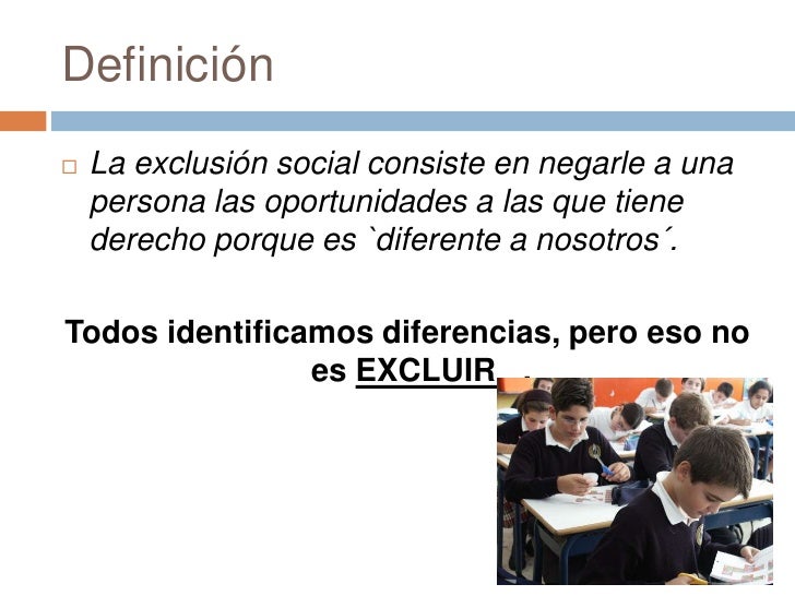 Que es la exclusión
