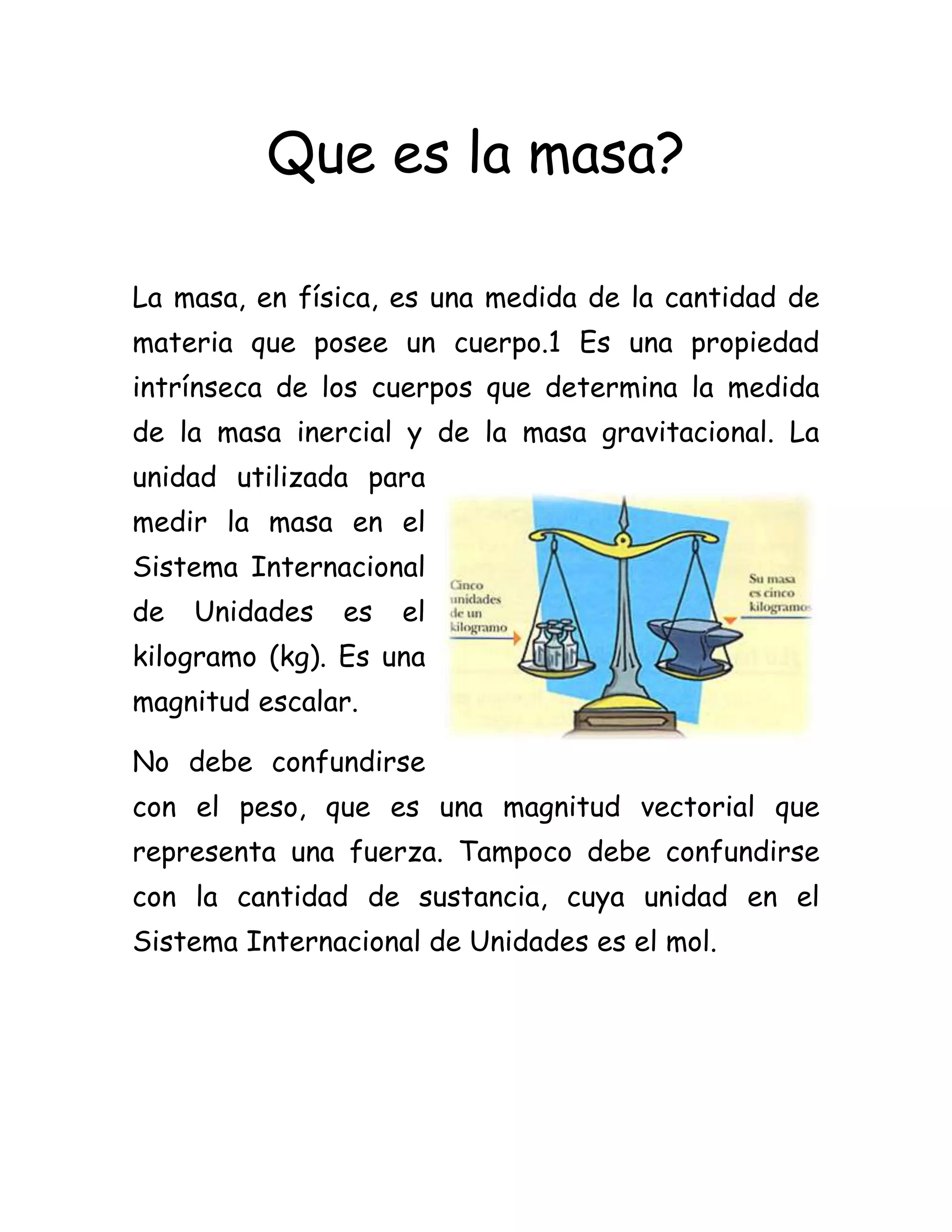 Que es la masa | DOCX