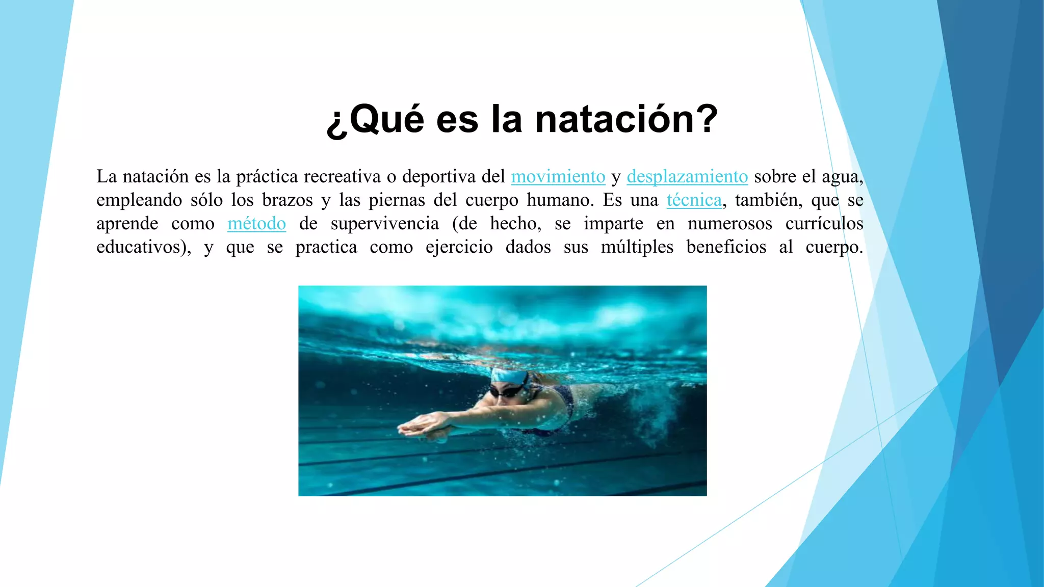 Que es la natacion, concepto estilos y beneficios | PPTX