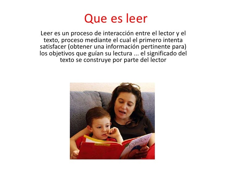 Que es leer