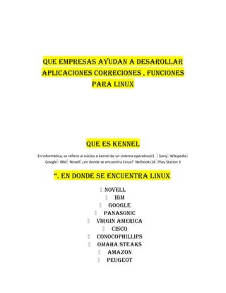"Que es linux" | DOCX