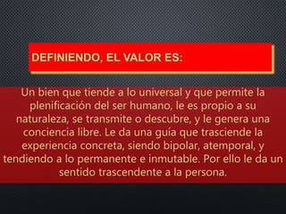 Qué es lo valioso | PPTX