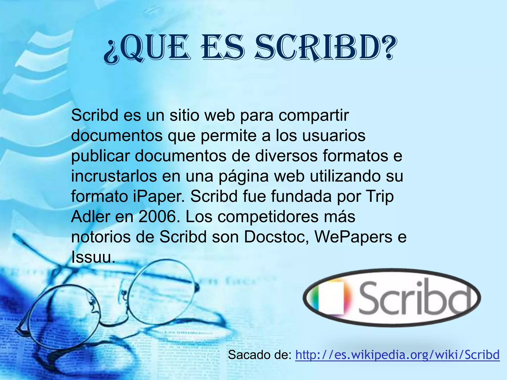 un vistazo a scribd | PPT