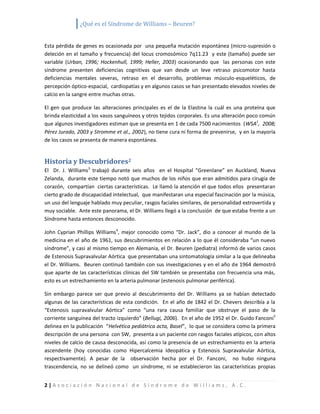 ¿Qué es el síndrome de Williams-Beuren? | PDF