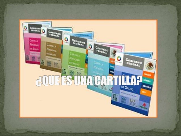 Que es una cartilla