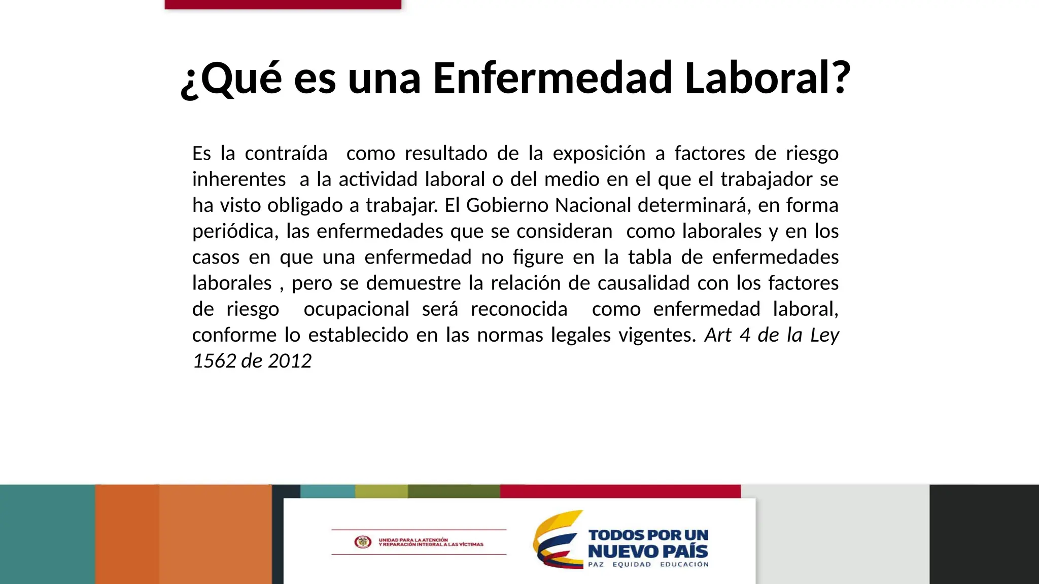 QUE ES UNA ENFERMEDAD LABORAL Y PROCESO DE CALIFICACION.pptx