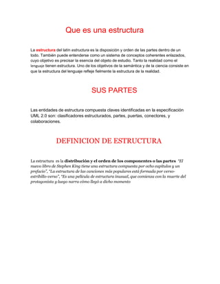 Que es una estructura | DOCX