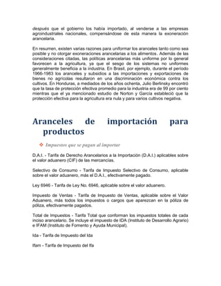 Que es un arancel | DOC