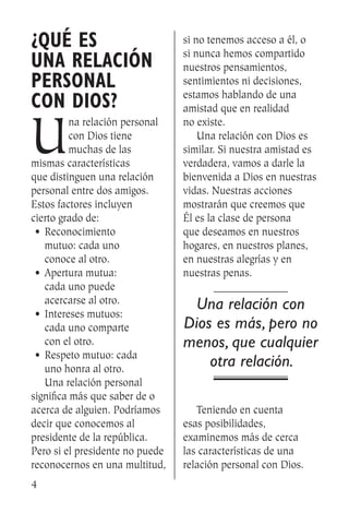 Que es una relacion personal con Dios | PDF