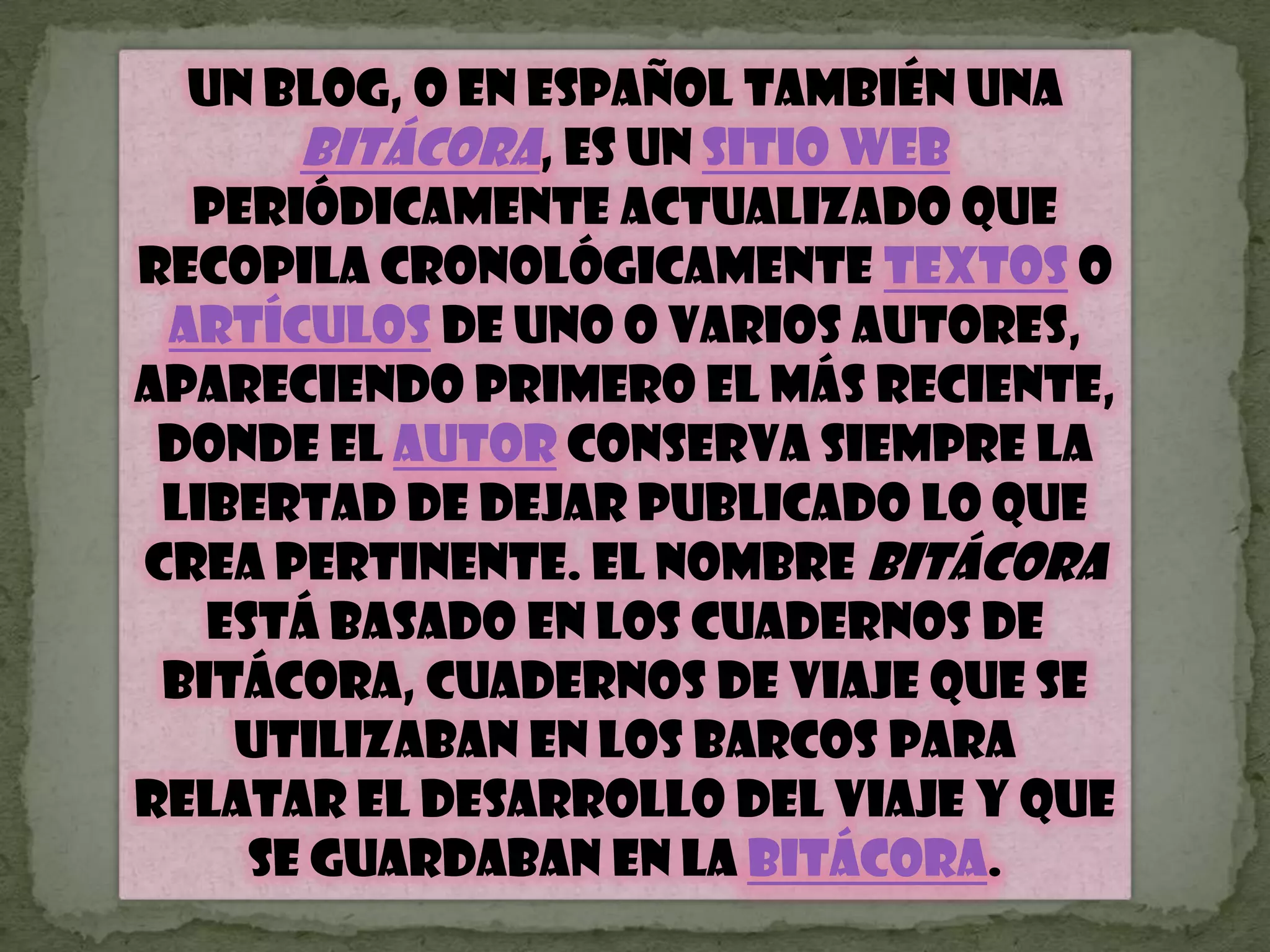 Que es un blog | PPT