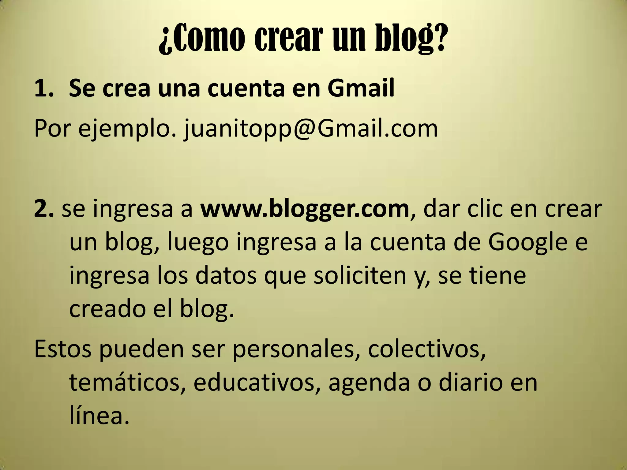Que es un blog y como crearlo | PPT | Descarga Gratuita