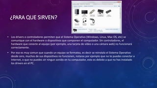 Que es un driver | PPTX