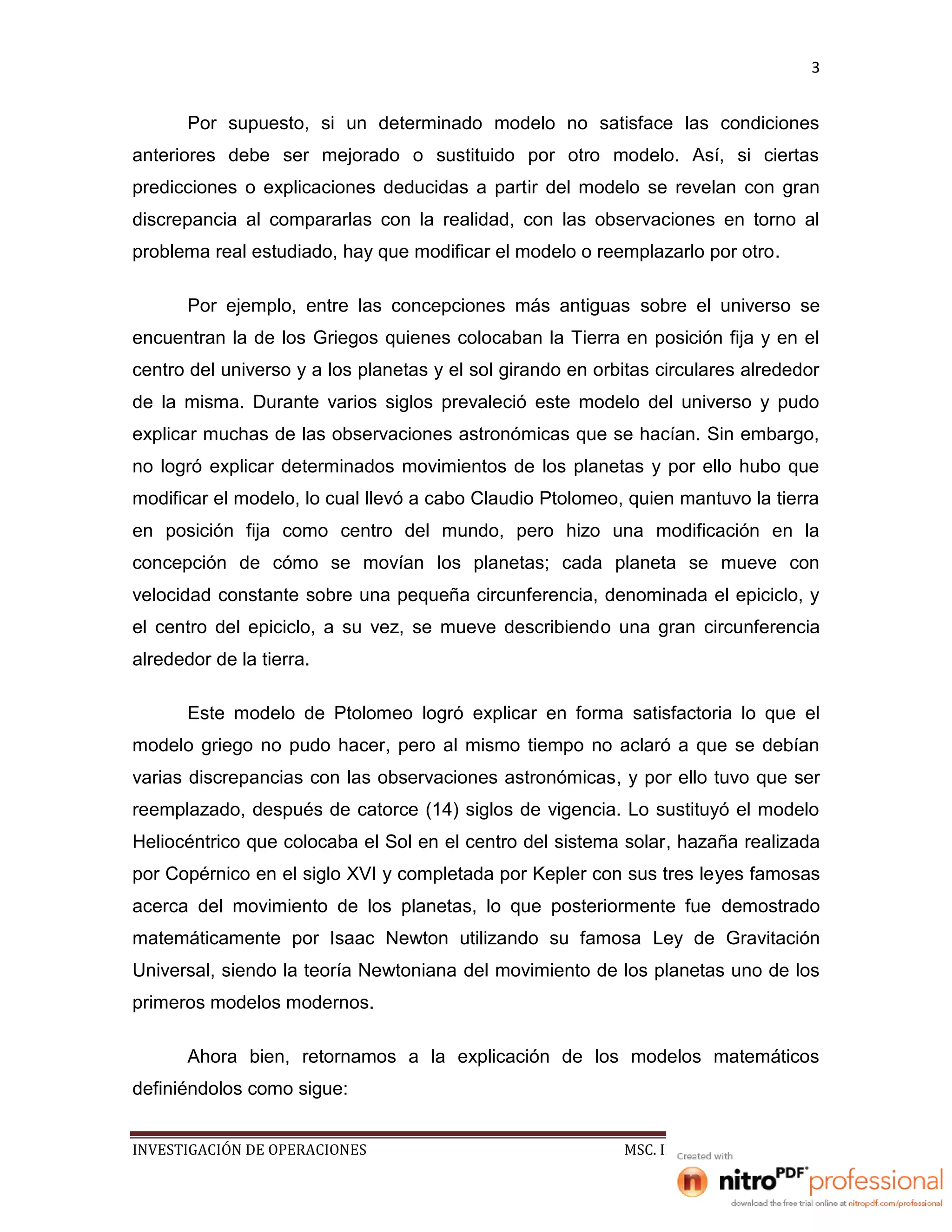 Que es un modelo Matemático | PDF