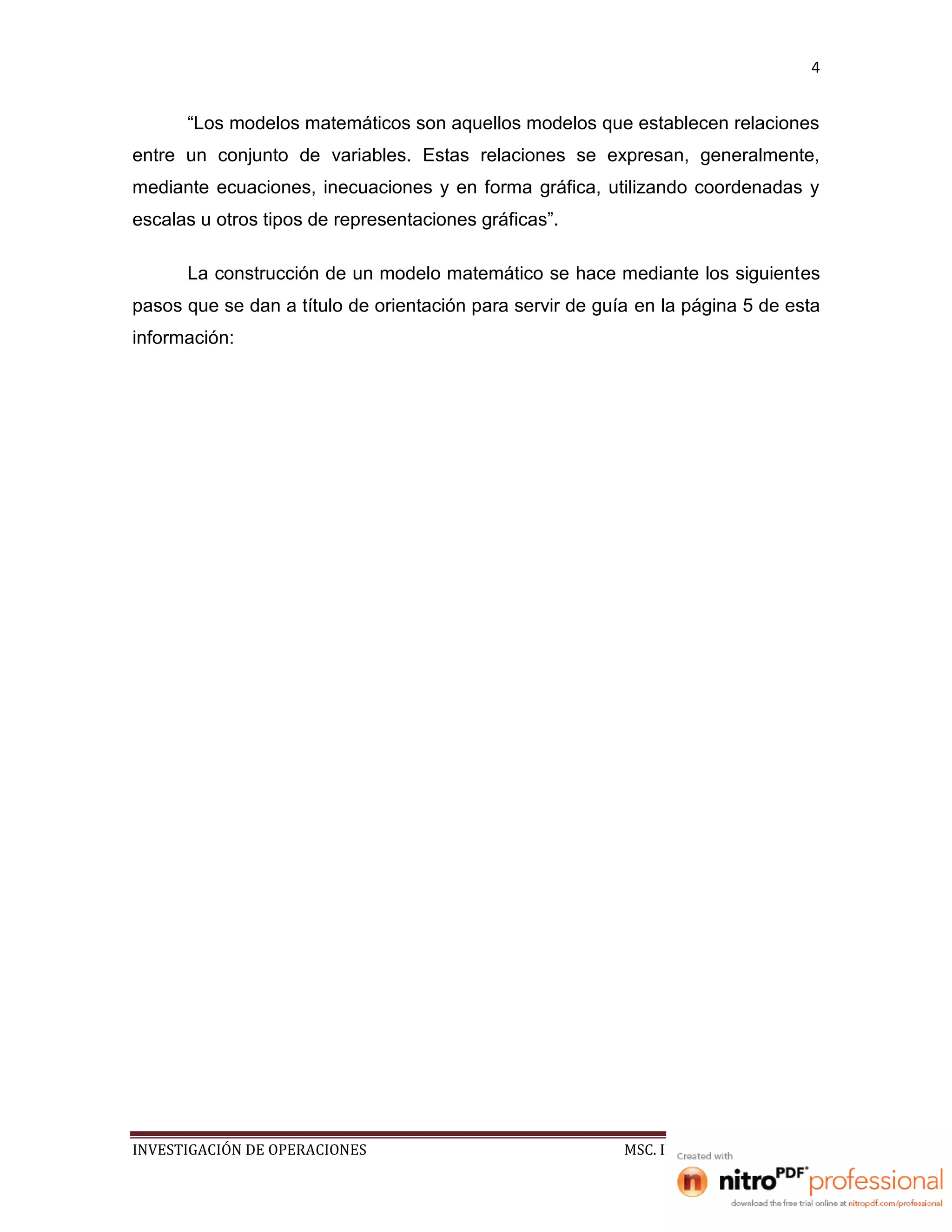 Que es un modelo Matemático | PDF