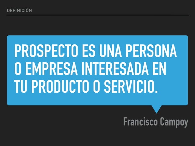 Qué es un prospecto | PPT