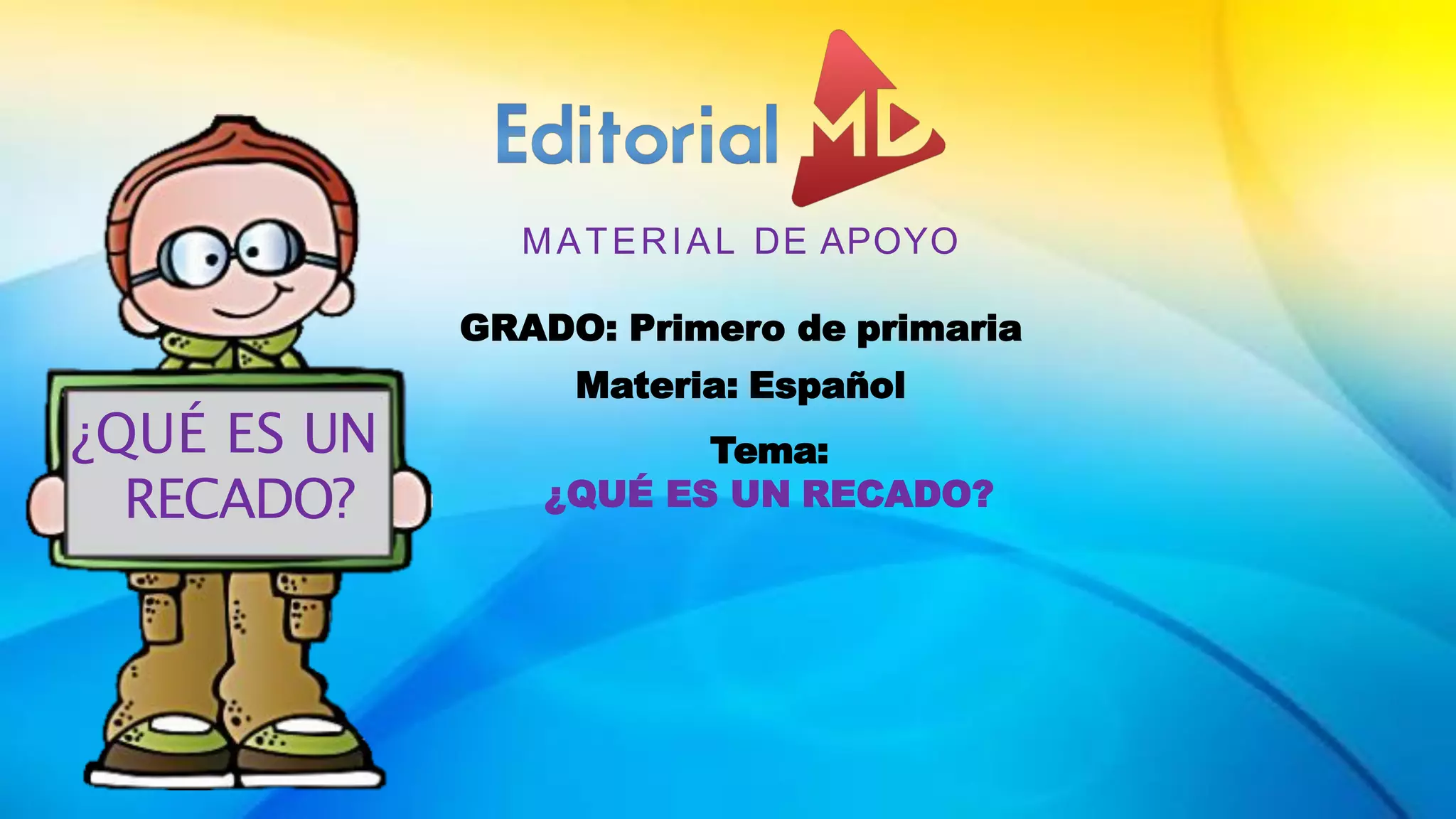 Que es un recado para niños | PDF