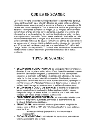 Que es un scaner | DOCX