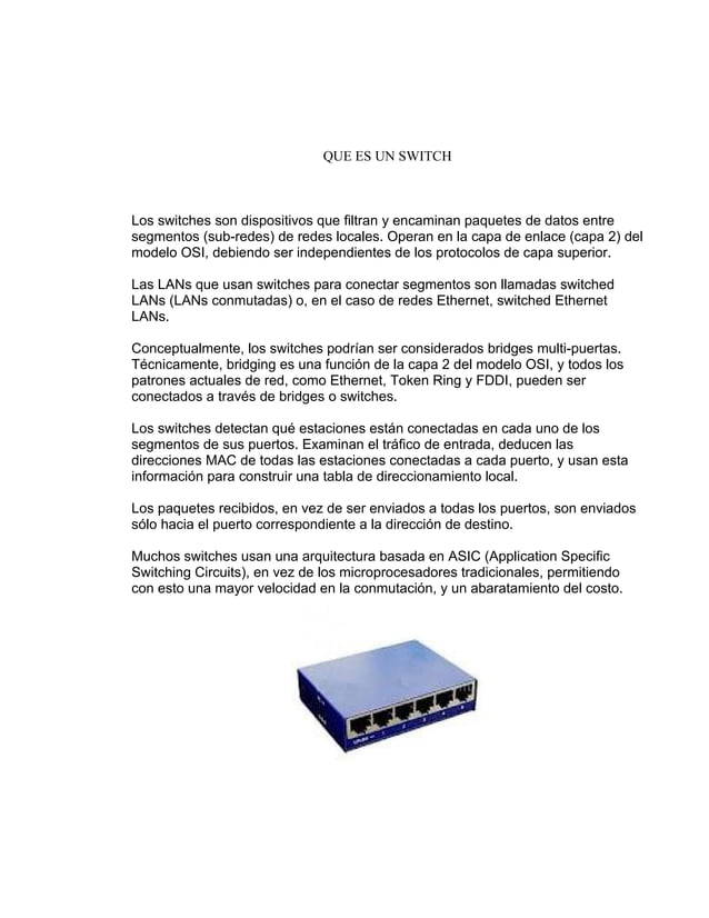 Que es un switch | DOC