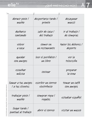 Que has hecho hoy pretérito perfecto | PDF