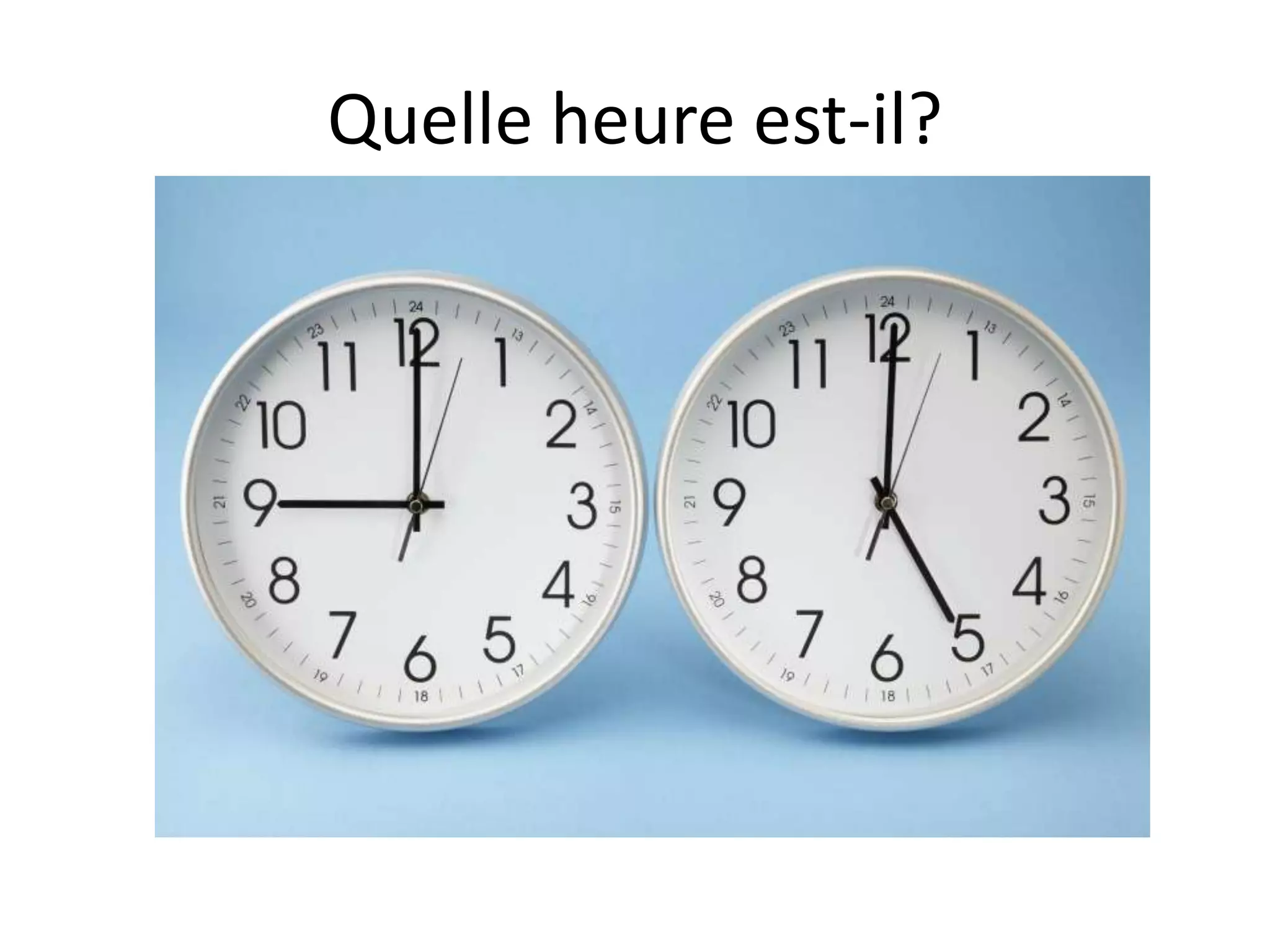 Quelle heure est-il? | PPT