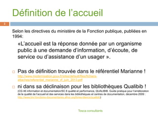 Quelques réflexions sur les difficultés et les enjeux de l'accueil | PPT