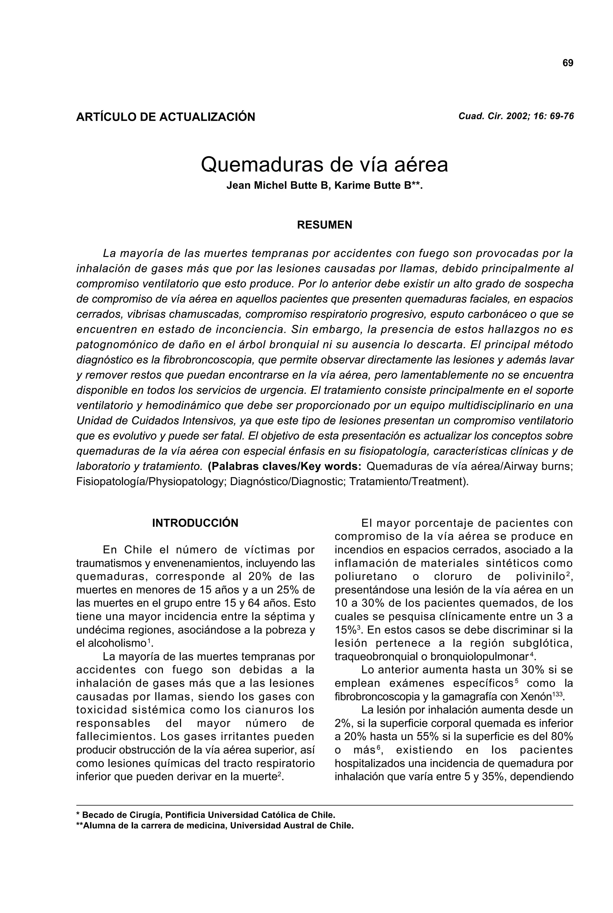 Quemaduras de vía aérea | PDF