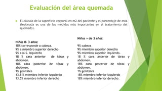 Quemaduras en pediatría | PPTX