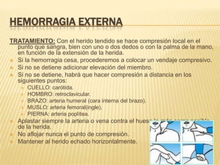 Quemaduras, hemorragias y shock y heridas[1][1] | PPT