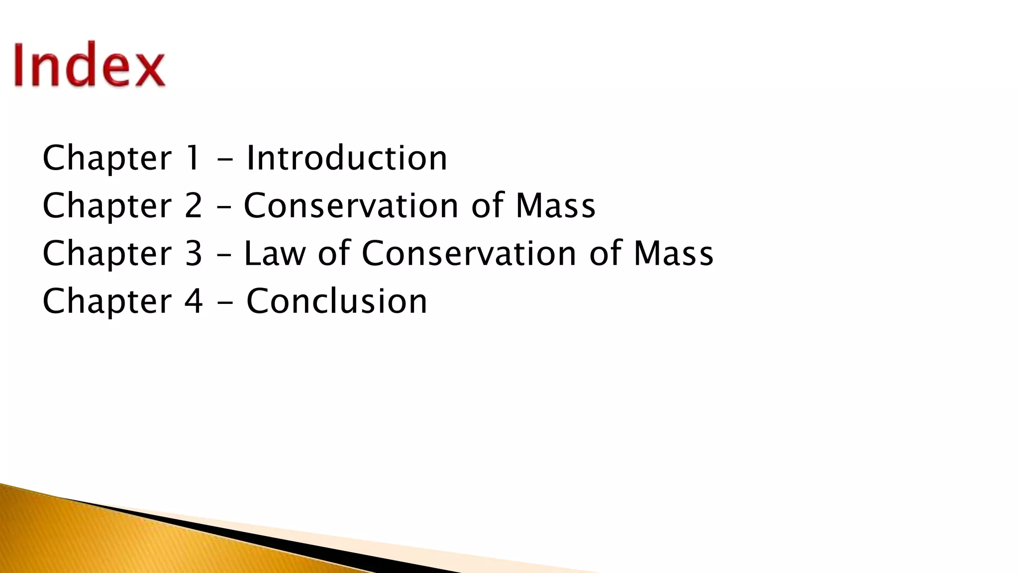 LAW OF CONSERVATION OF MASS | PPTX