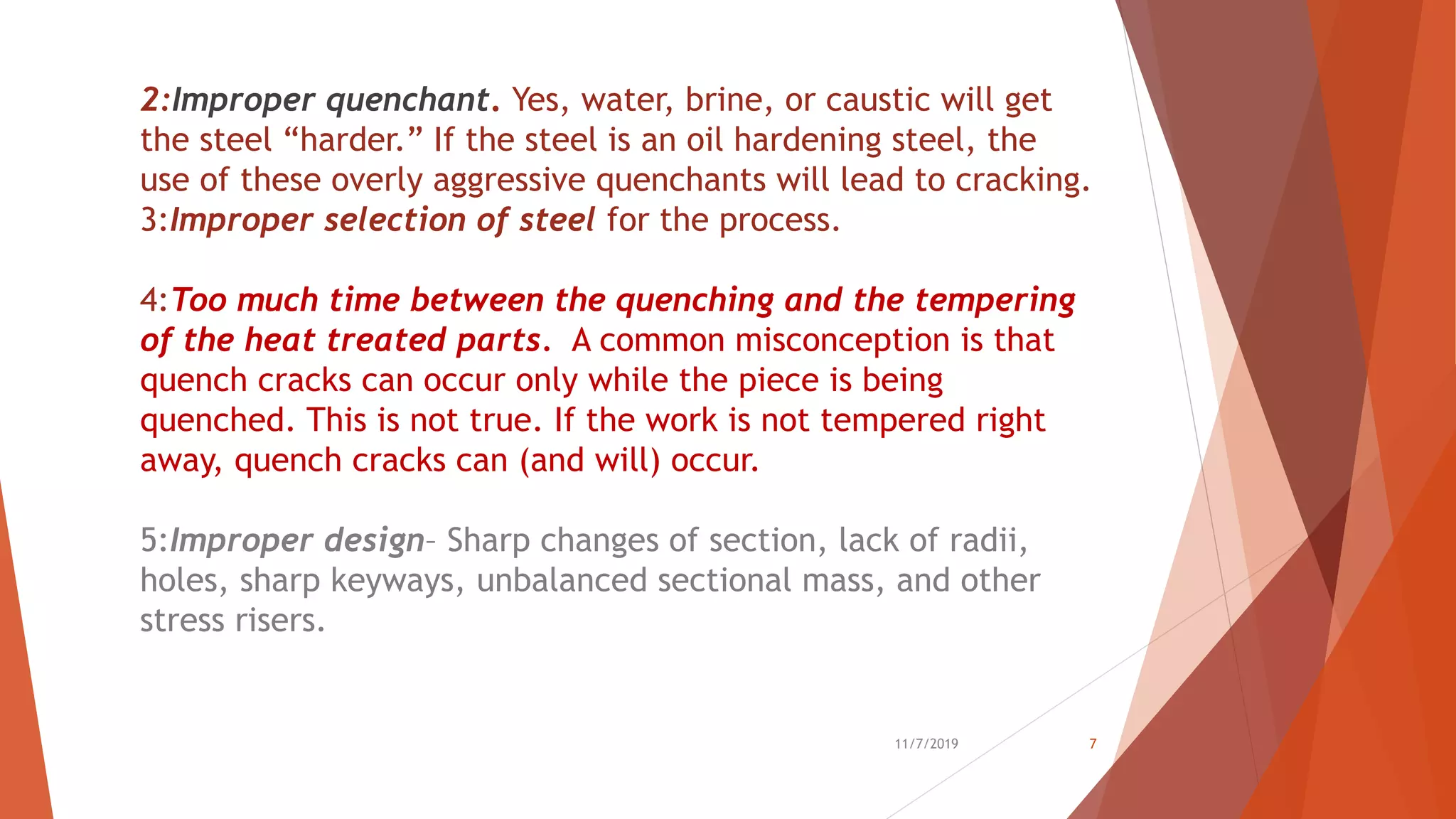 Quench cracks in steel | PPTX