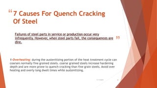 Quench cracks in steel | PPTX