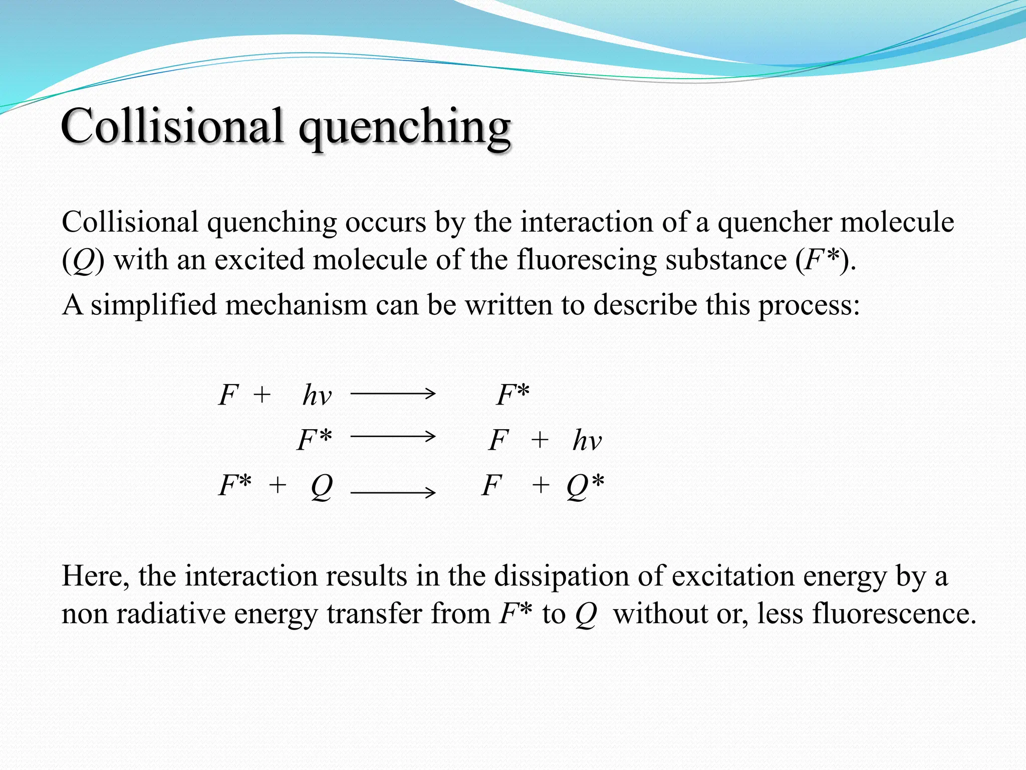 Quenching of fluorescence Spectroscopy PPT | PPTX