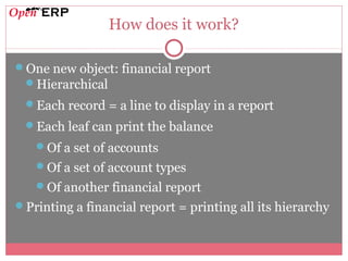 OpenERP - New financial reports | PPT
