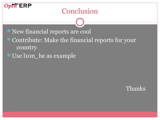 OpenERP - New financial reports | PPT