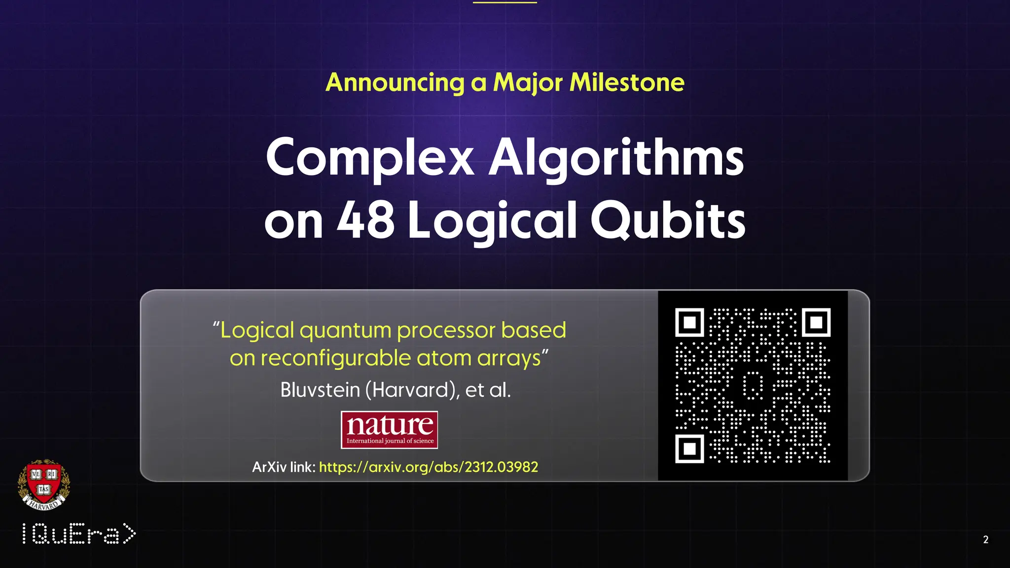 QuEra's path to fault-tolerant quantum computers, Dec 2023 | PPT