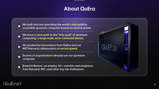 QuEra's path to fault-tolerant quantum computers, Dec 2023 | PPT