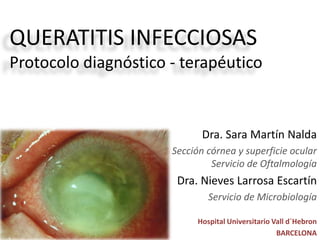 Queratitis infecciosas protocolo diagnostico terapeutico | PPTX