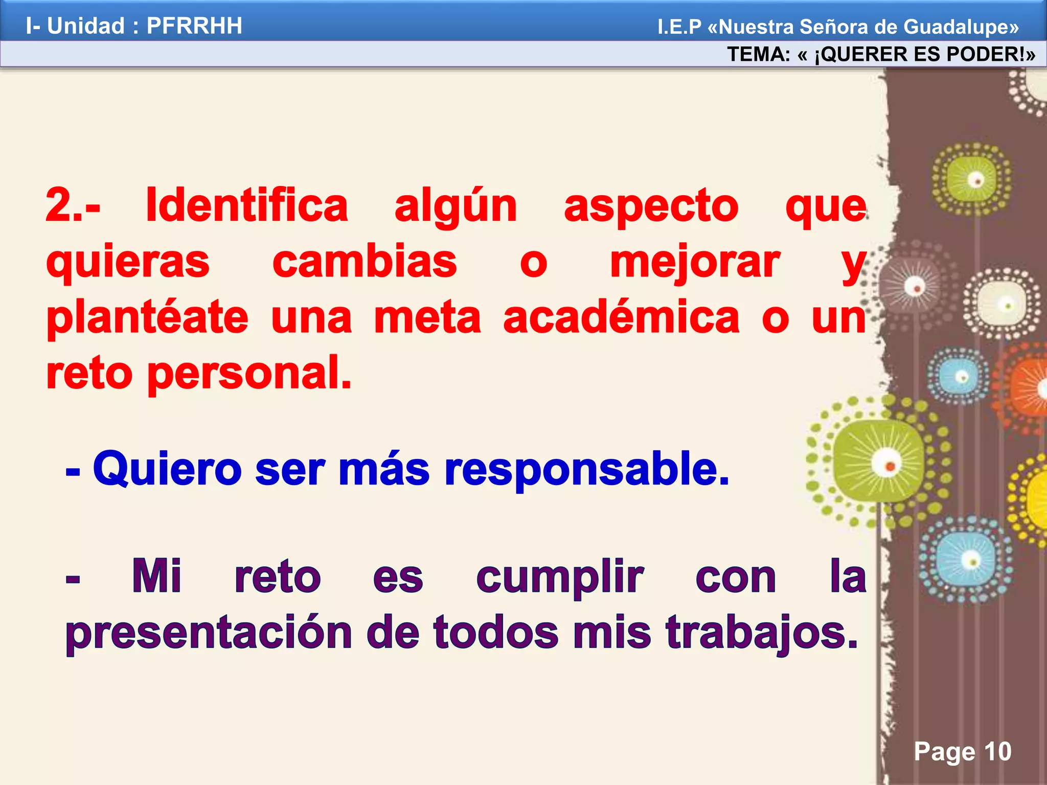 ¡Querer es poder! | PPT