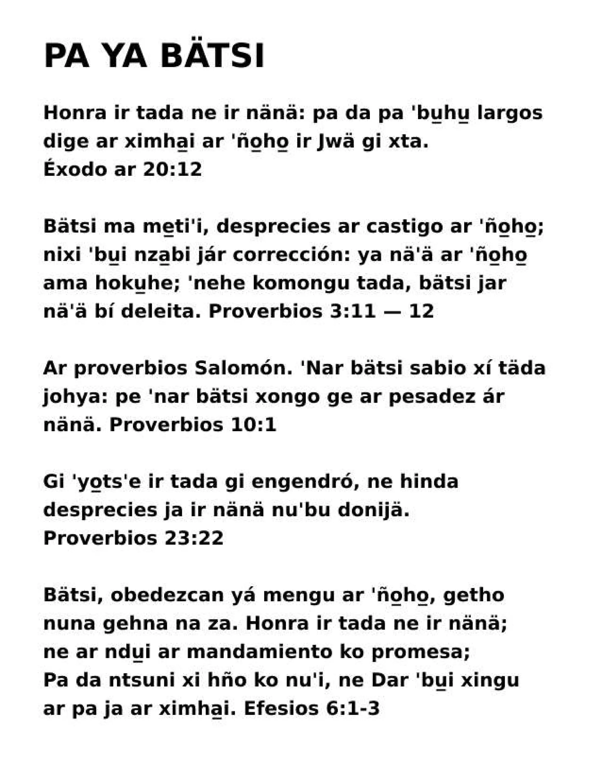 Queretaro Otomi Child Discipline Tract | PDF